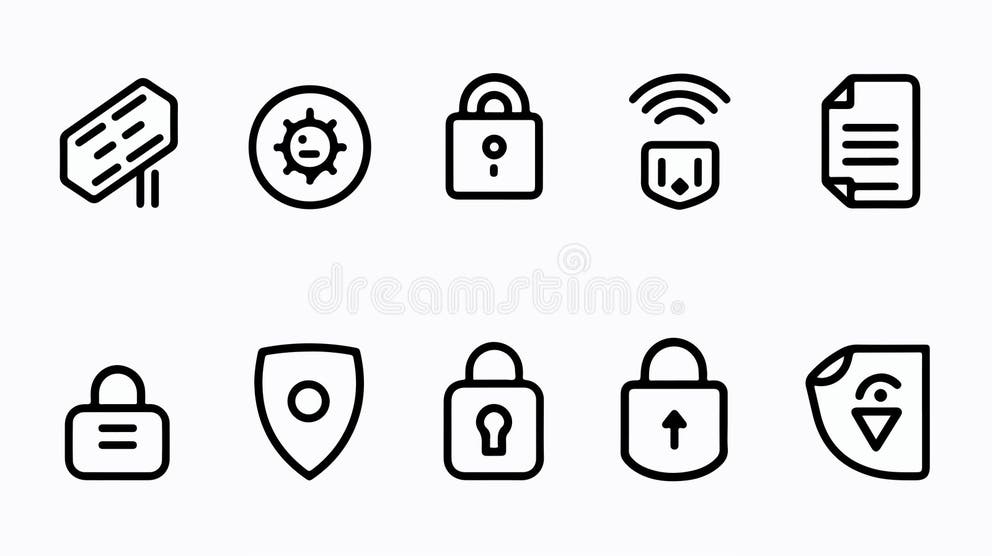 Identity Related Password Icon for Security Concepts Stock Vector ...