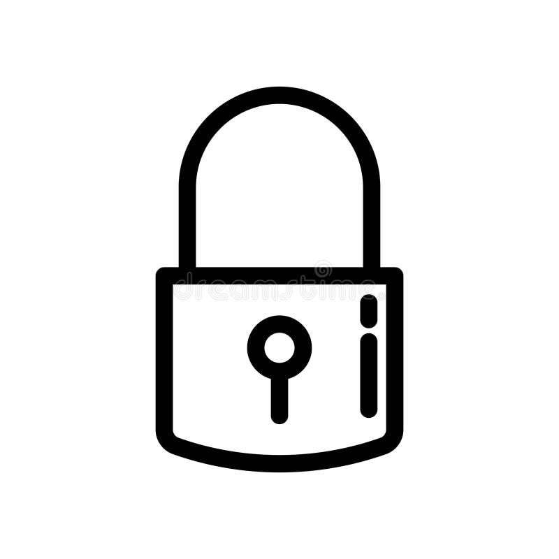 Password Icon in Trendy Line Style Design. Vector Graphic Illustration ...