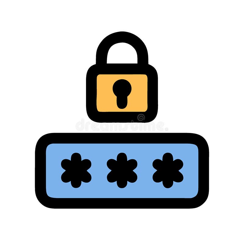 Password icon vector stock illustration. Illustration of symbolizing ...