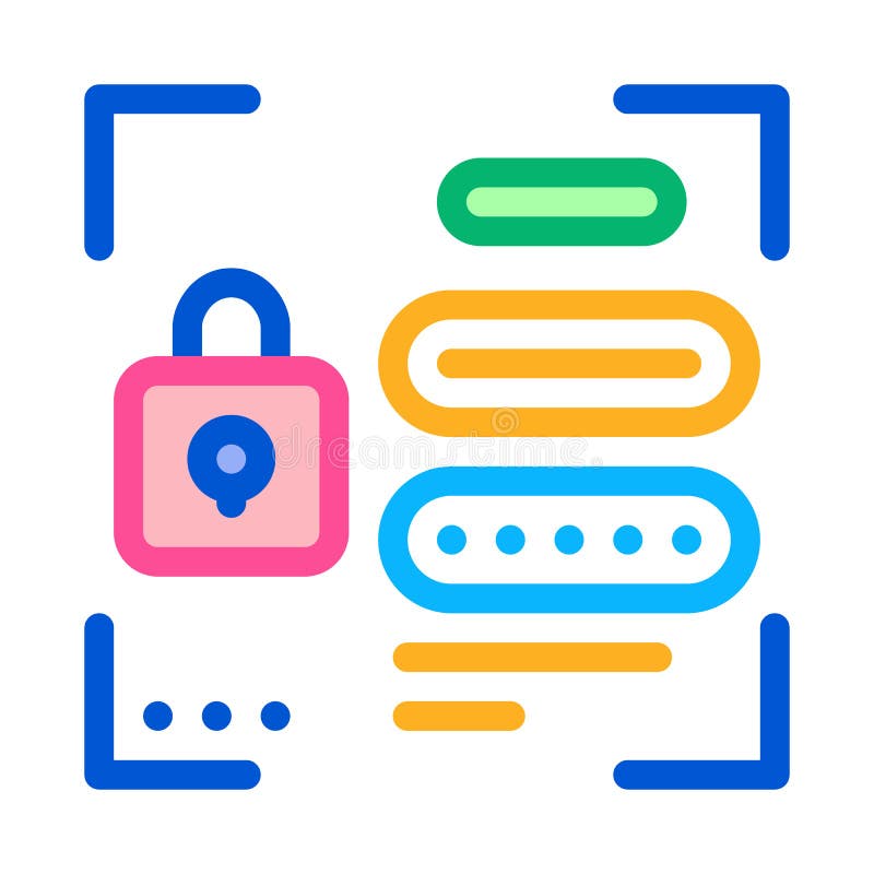 Password for Identity Color Icon Vector Illustration Stock Vector ...