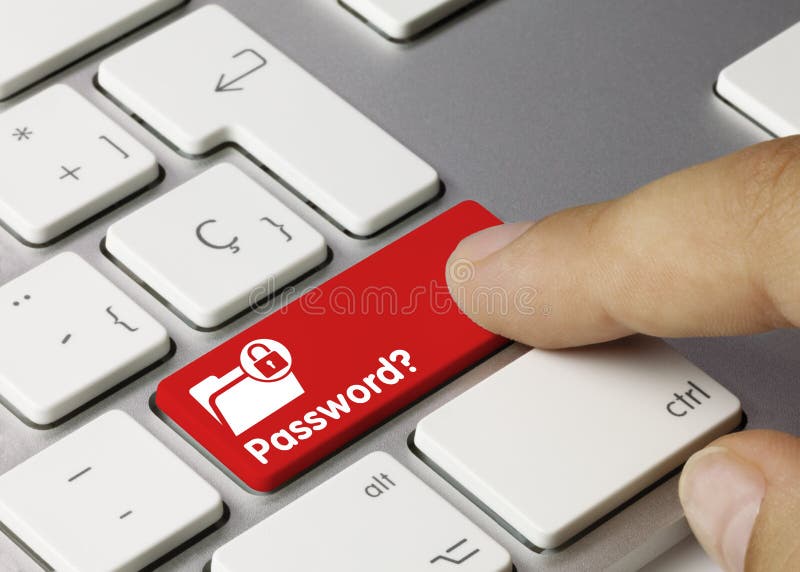 Password? - Inscription on Red Keyboard Key Stock Image - Image of ...