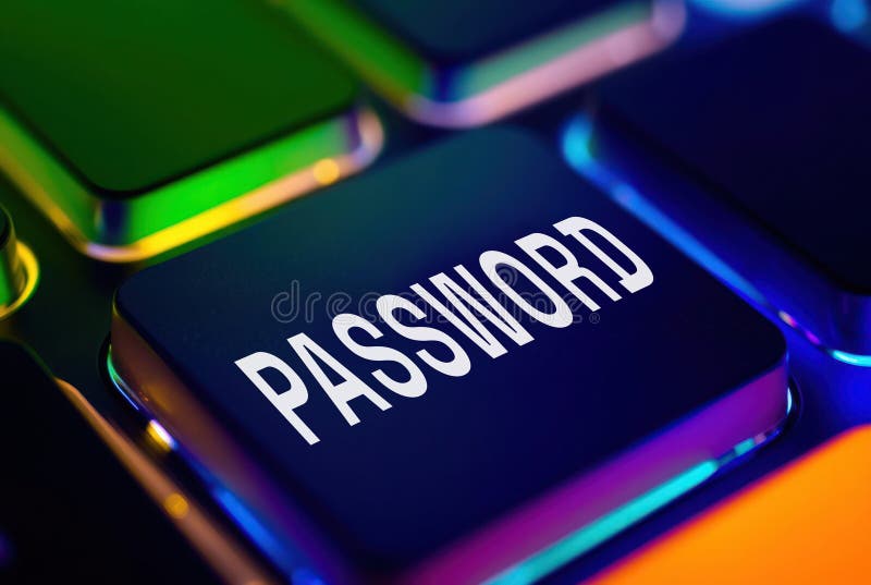 PASSWORD Inscription Text Words on a Keyboard Key Stock Illustration ...