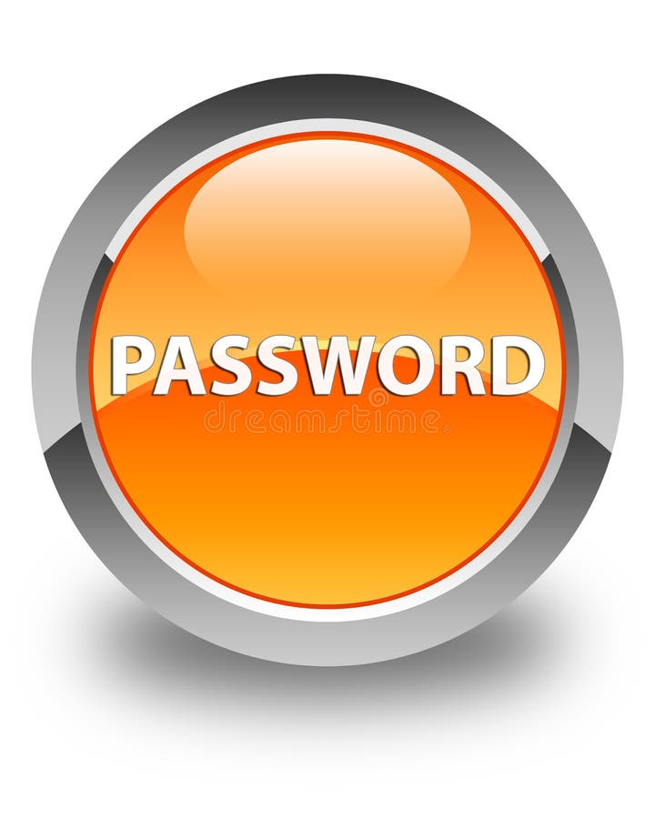Password Glossy Black Round Button Stock Illustration - Illustration of ...