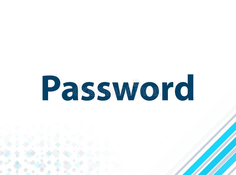 Password Modern Flat Design Blue Abstract Background Stock Illustration ...