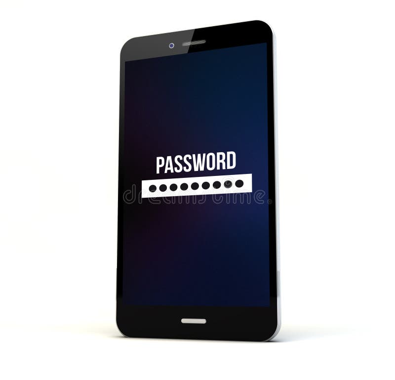 Password isolated phone stock illustration. Illustration of mobility ...