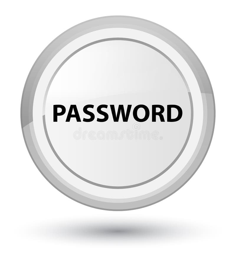 Password Prime White Round Button Stock Illustration - Illustration of ...