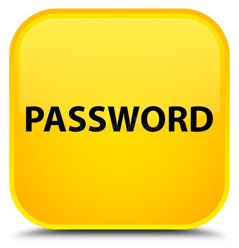 Password Special Yellow Square Button Stock Illustration - Illustration ...