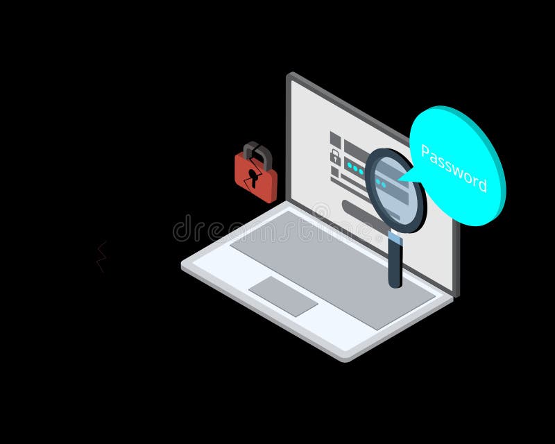 Password Leak Out and Got Data Breach To Hacker Stock Vector ...