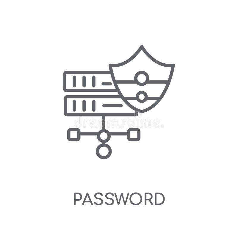 Password Linear Icon. Modern Outline Password Logo Concept on Wh Stock ...