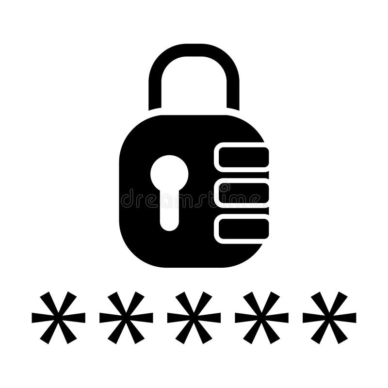 Password Lock Icon stock vector. Illustration of protection - 291883956