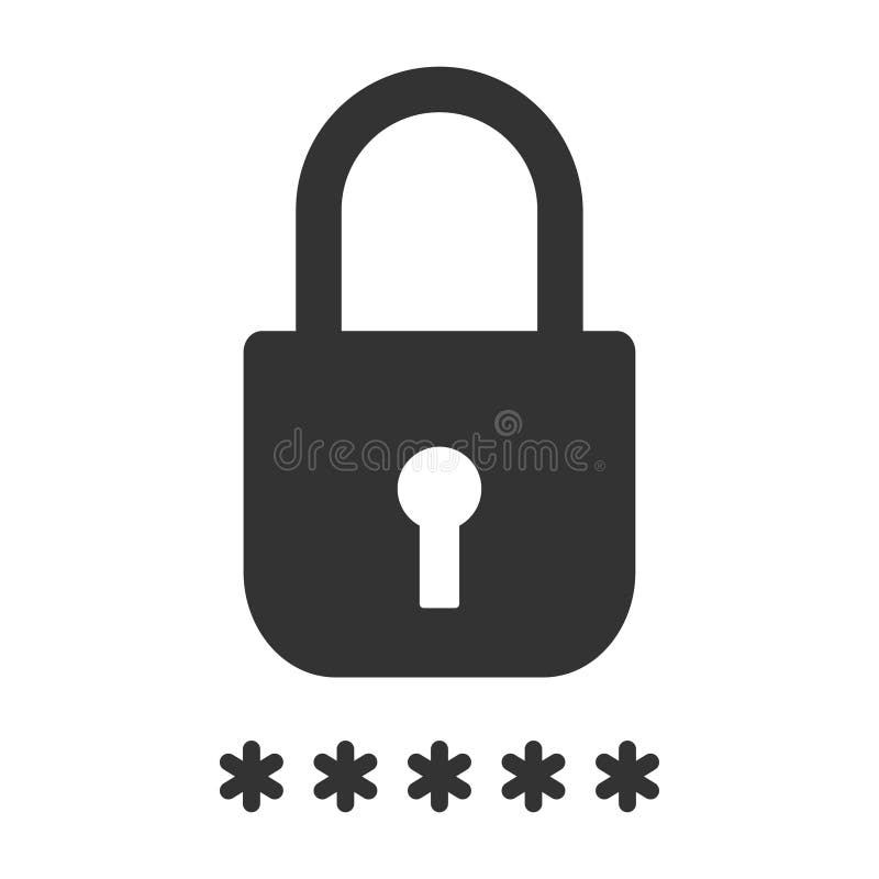 Password lock icon design stock vector. Illustration of keyhole - 231446622