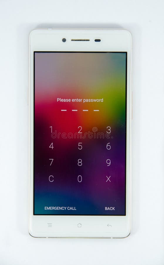 Smartphone Numeric Passcode Lock Screen Stock Photos - Free & Royalty ...