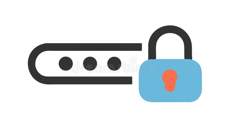 Password Lock, Secure Login Data Protection, Vector Design Generative ...