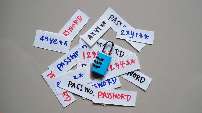 Password Management. Weak and Strong Password Stock Photo - Image of ...