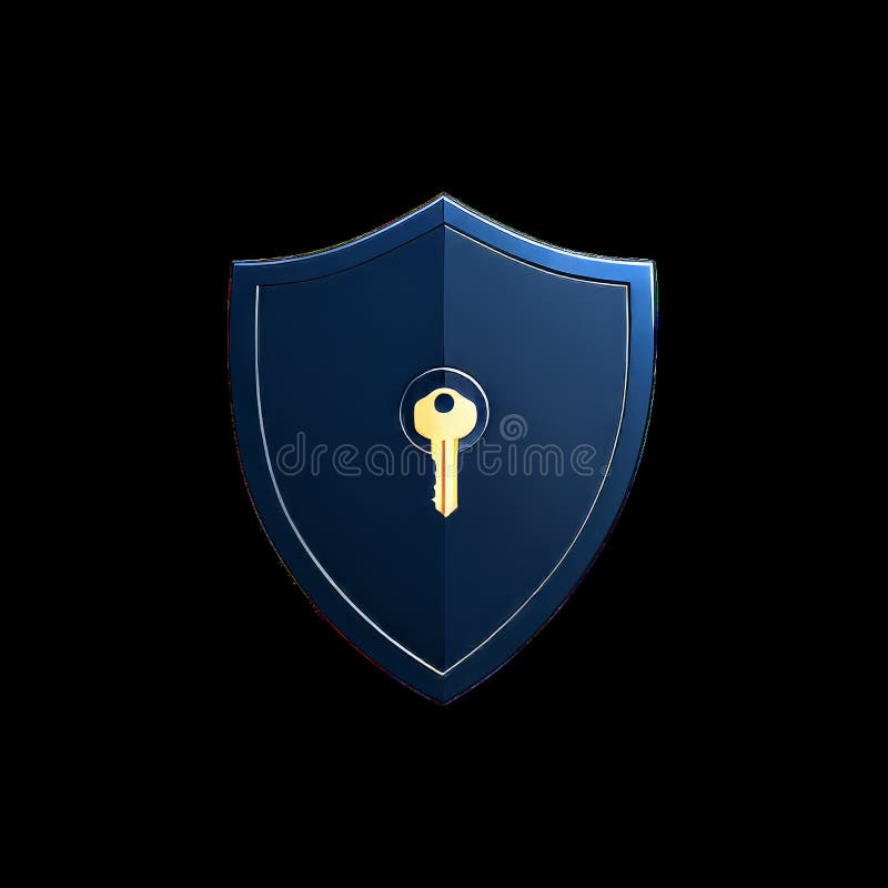 Password Manager App Icon Featuring a Key and Shield Stock Illustration ...