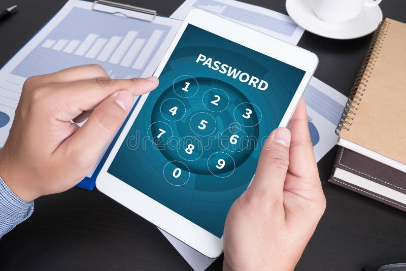 PASSWORD ***** stock image. Image of password, internet - 77525265