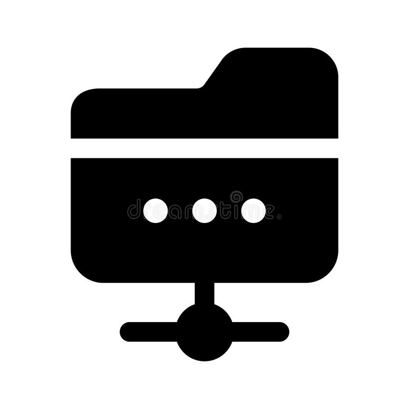 Password On Network Folder Concept Vector Of Secure Data Network Stock