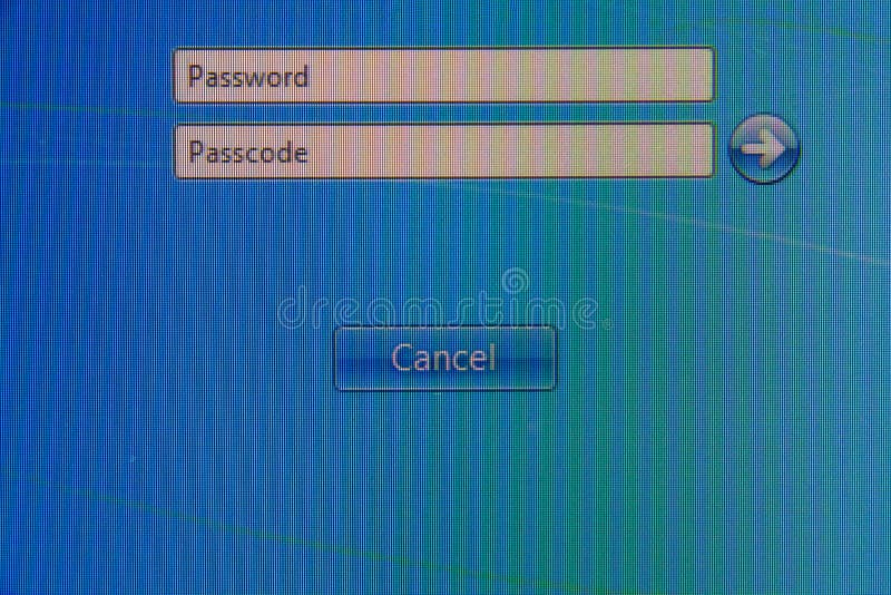 Password and Passcode at Log on Stock Image - Image of factor, laptop ...