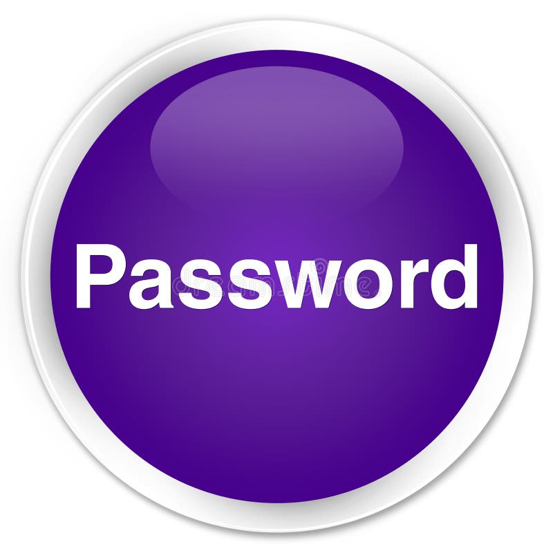 Password Premium Purple Round Button Stock Illustration - Illustration ...