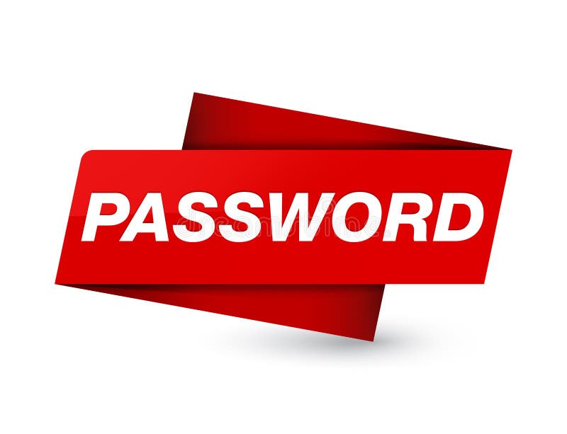 Password Premium Red Tag Sign Stock Illustration - Illustration of ...