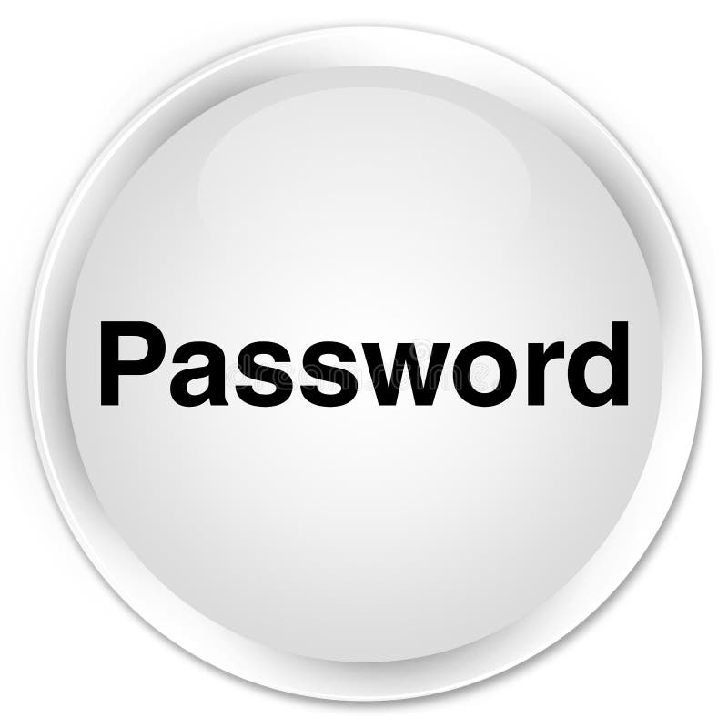 Password Premium White Round Button Stock Illustration - Illustration ...