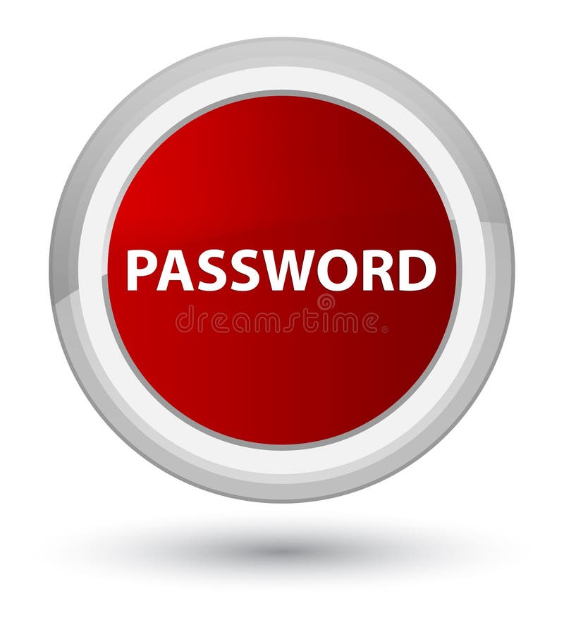 Password Prime Red Round Button Stock Illustration - Illustration of ...
