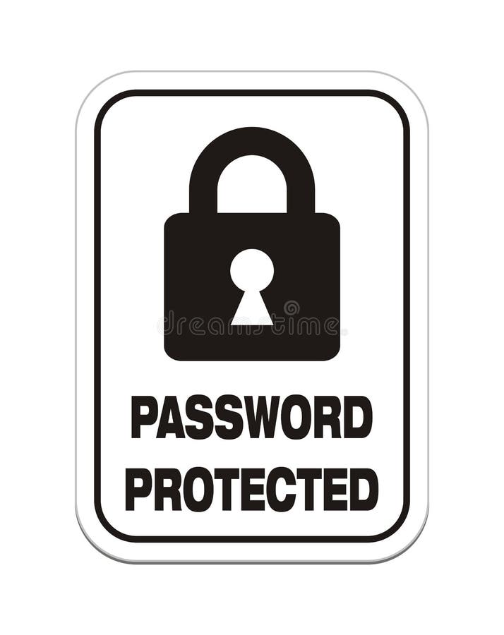 Password Protected -alert Signs Stock Vector - Illustration of network ...