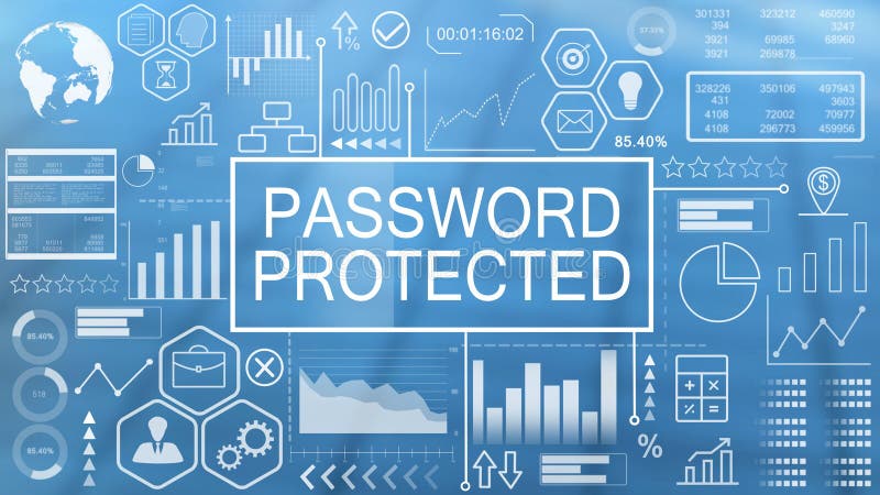 Password Protected, Animated Typography Stock Illustration ...