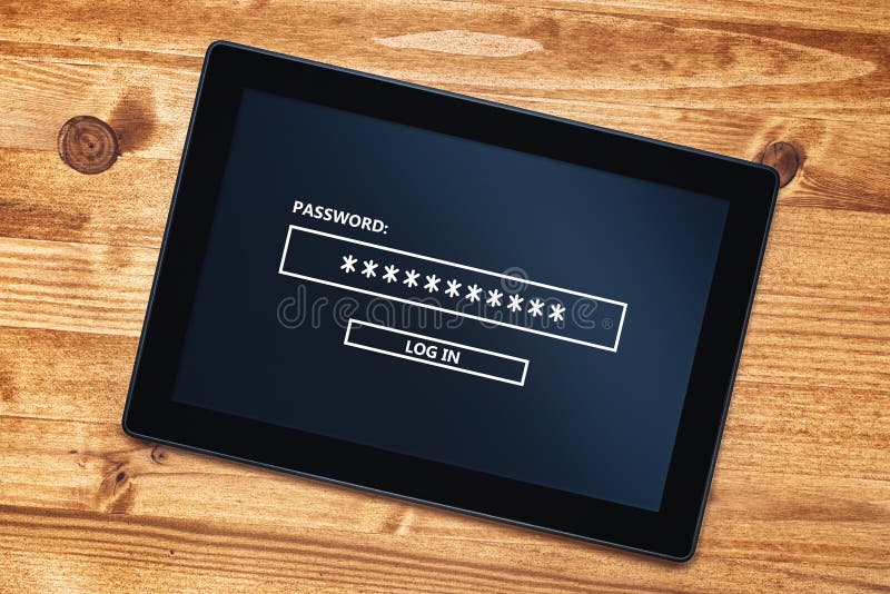 Password on a Digital Screen Stock Photo - Image of tactile, membership ...