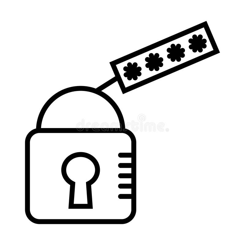 Password Protected Icon Vector Illustration Stock Illustration ...