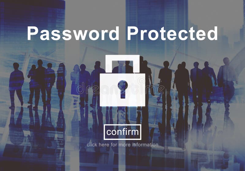 Password Protected Network Security Protection Concept Stock ...