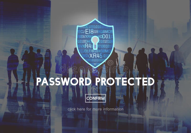 Password Protected Network Security Protection Concept Stock Photo ...