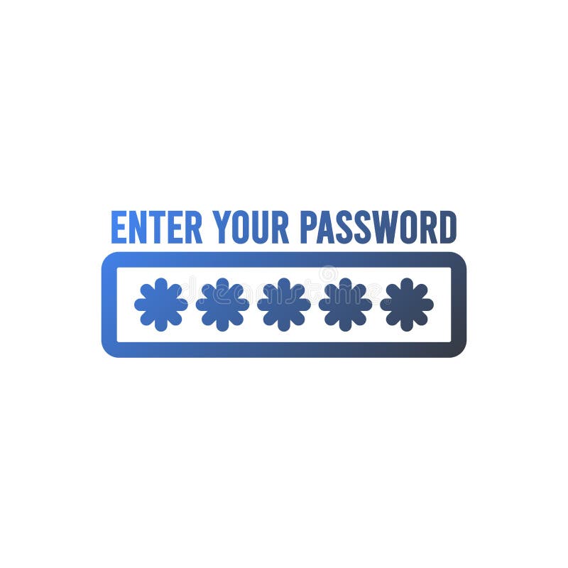 Password Protection Icon. Flat Design Stock Vector - Illustration of ...