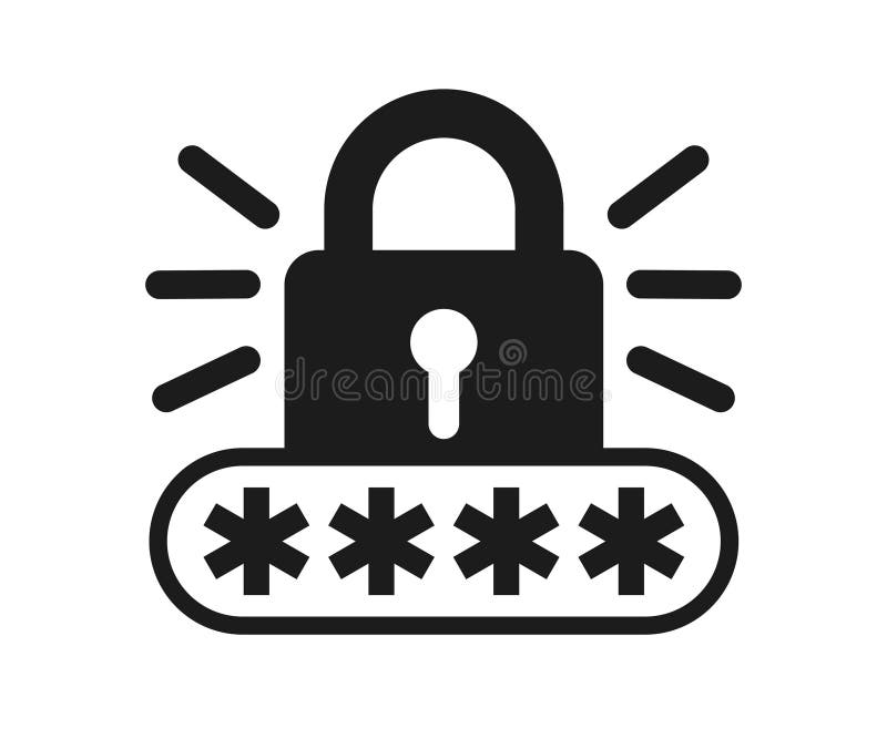 Protection Icon. Lock Shield Illustration Vector Stock Vector ...