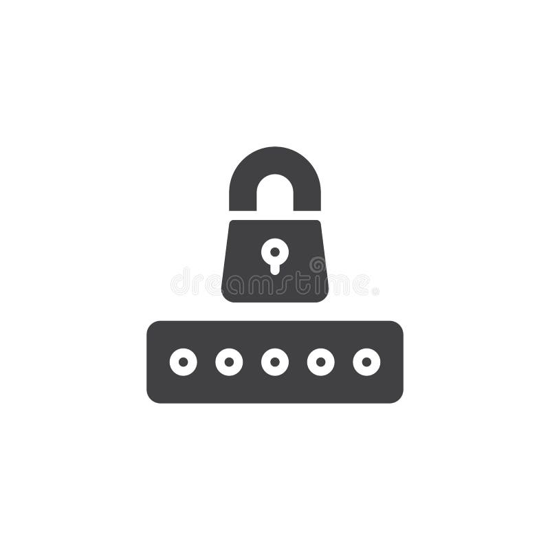 Password Protection Vector Icon Stock Vector - Illustration of filled ...