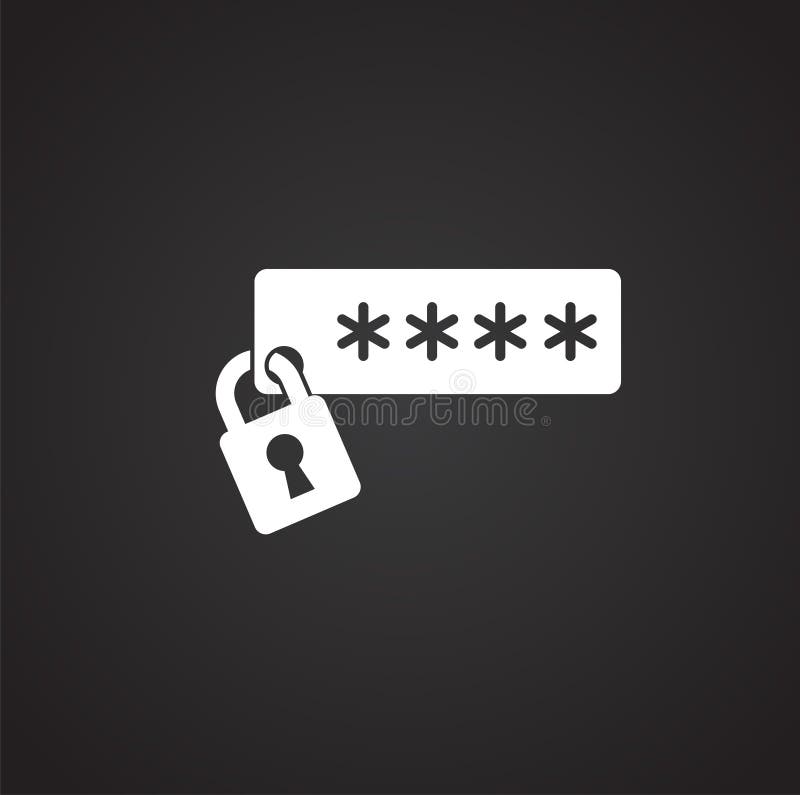 Password Related Icon on Background for Graphic and Web Design. Simple ...