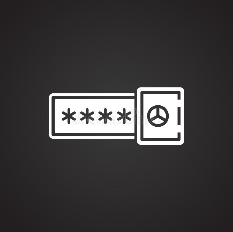 Password Related Icon on Background for Graphic and Web Design. Simple ...