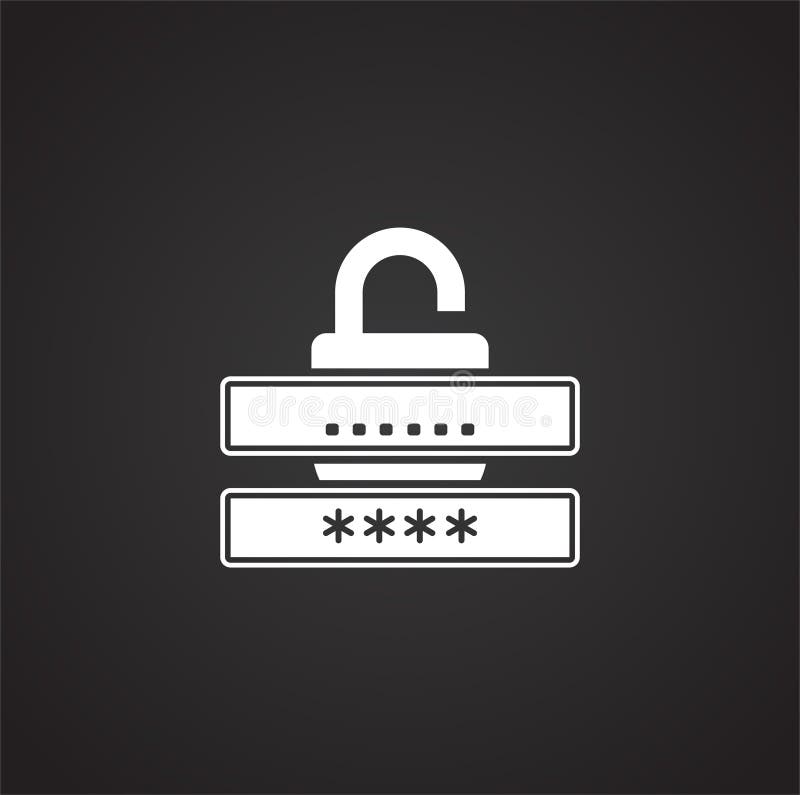 Password Related Icon on Background for Graphic and Web Design. Simple ...