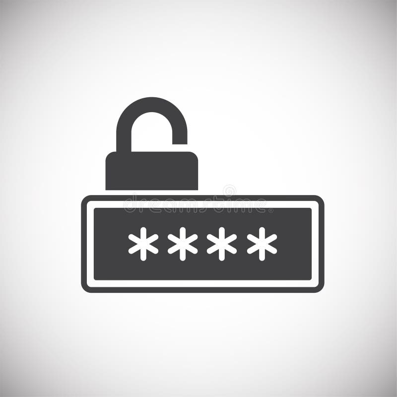 Password Related Icon on Background for Graphic and Web Design. Simple ...