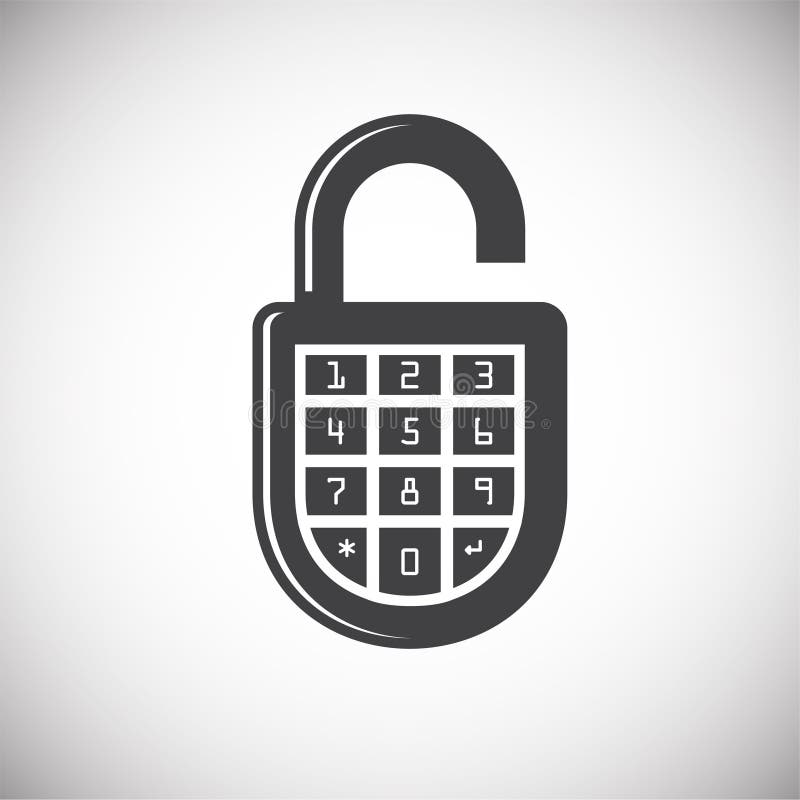 Password Related Icon on Background for Graphic and Web Design. Simple ...