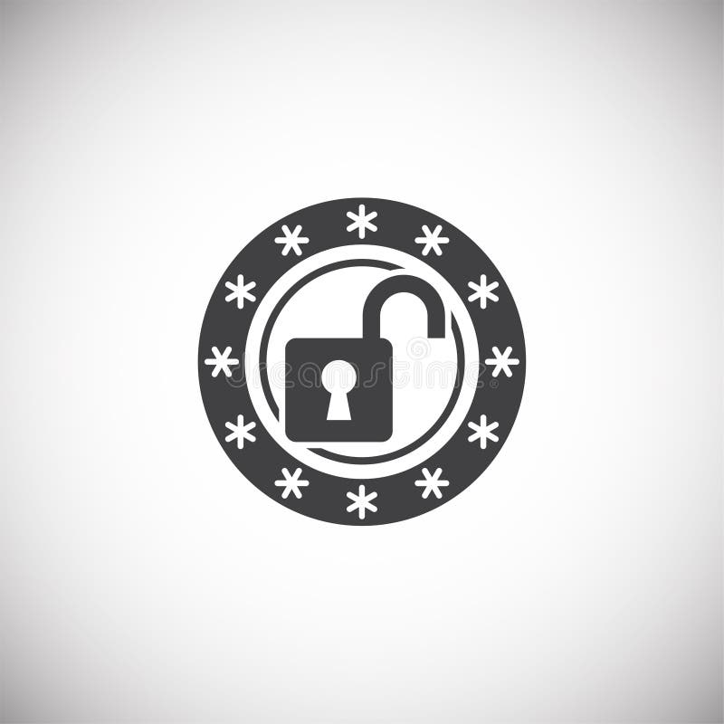 Password Related Icon on Background for Graphic and Web Design. Simple ...