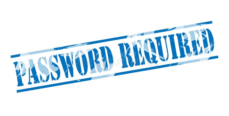 Password Required Rubber Stamp Stock Illustration - Illustration of ...
