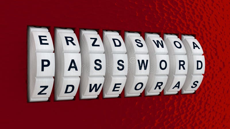 White Password between 0 and 1 Stock Illustration - Illustration of ...