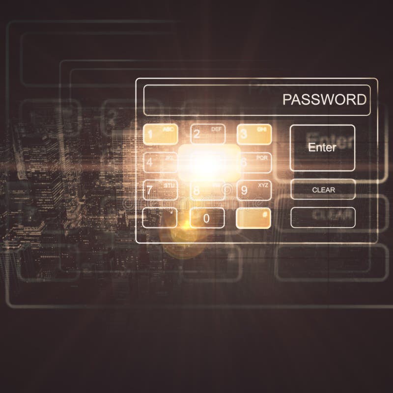 Password and Security Concept Stock Illustration - Illustration of ...
