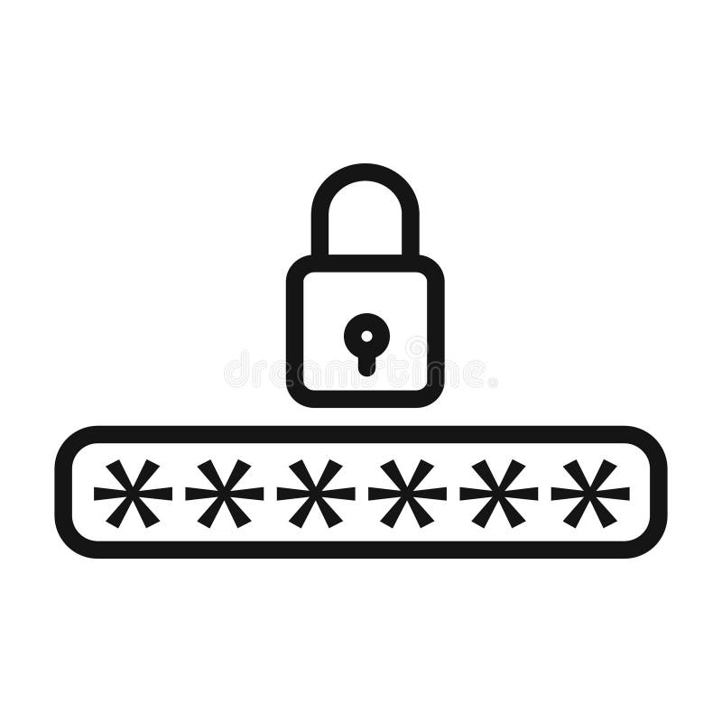 Password Security Icon for Digital Privacy and Data Protection Stock ...