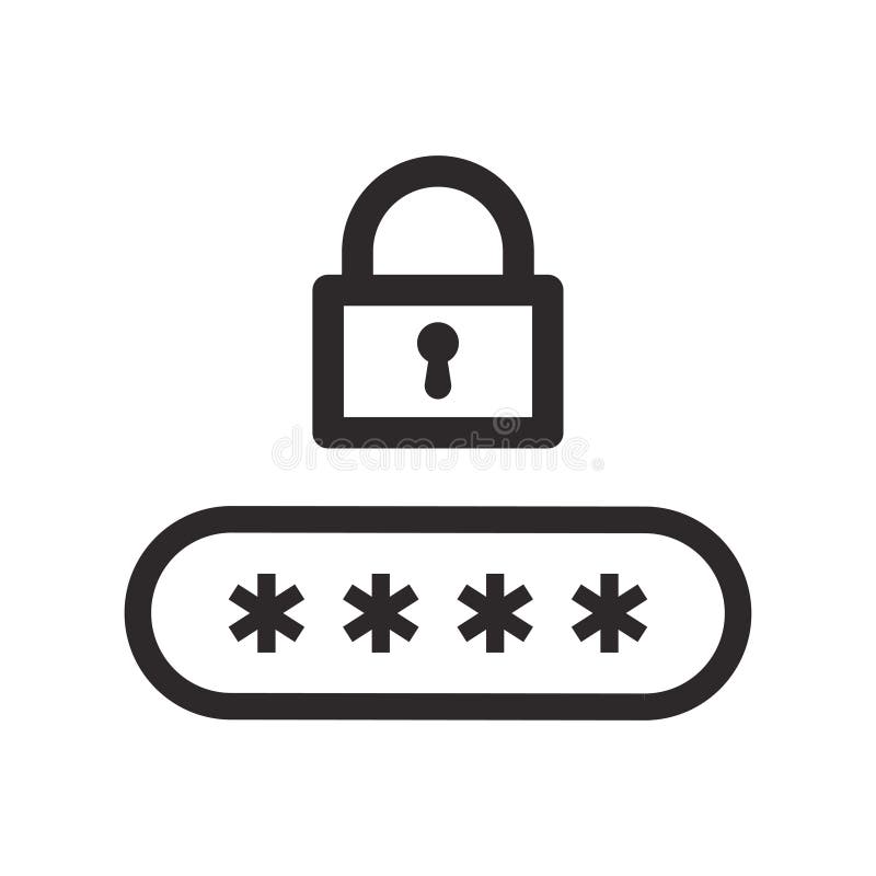 Password Security Symbol Design Stock Vector - Illustration of site ...