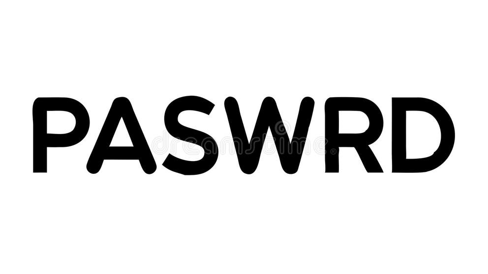 Password Security, User Authentication and Access Control, Vector Text ...