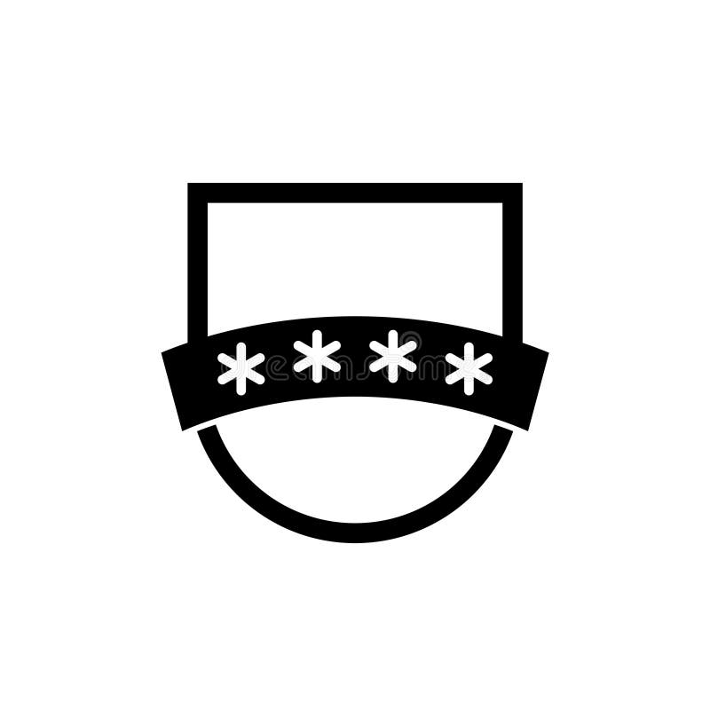 Password Shield Icon Isolated on White Background Stock Vector ...