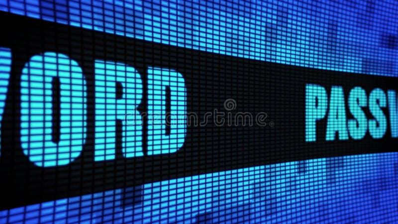 Password Side Text Scrolling LED Wall Pannel Display Sign Board Stock ...