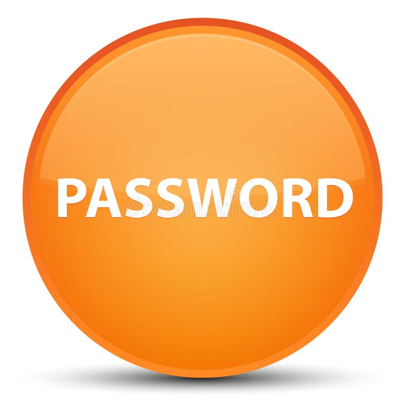 Password Special Yellow Round Button Stock Illustration - Illustration ...